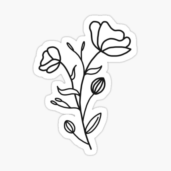 "Cute simple flower " Sticker for Sale by Dammidodger04 | Redbubble