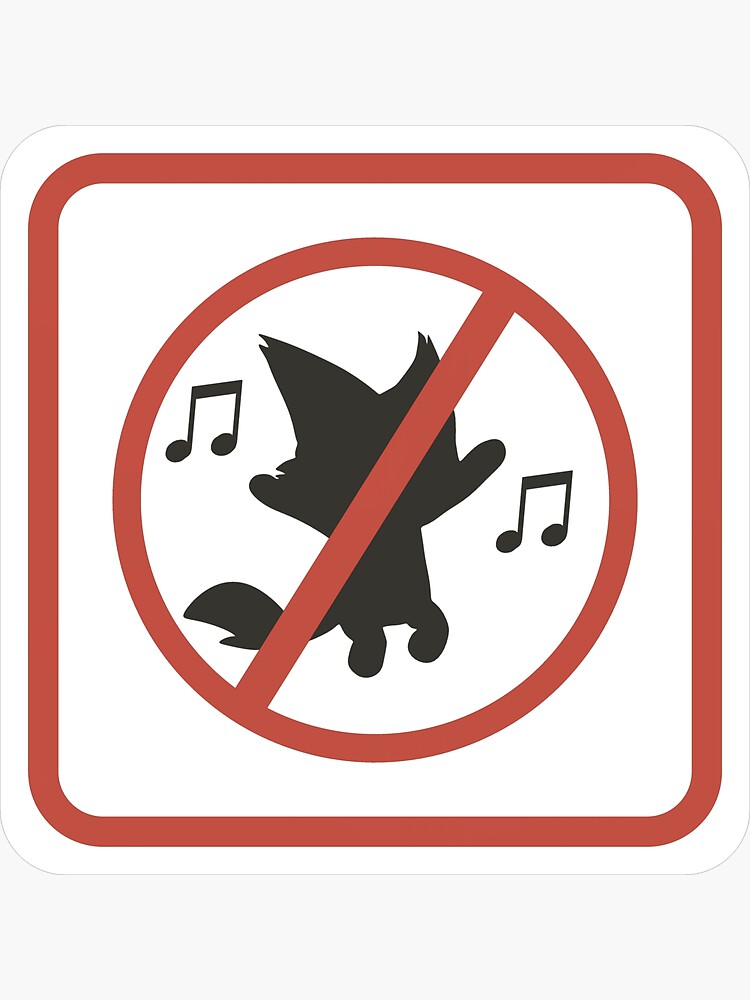 "No dancing" Sticker for Sale by PupShion | Redbubble