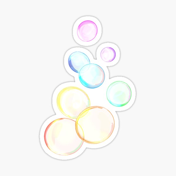"Rainbow Bubbly " Sticker for Sale by Lishijawed | Redbubble
