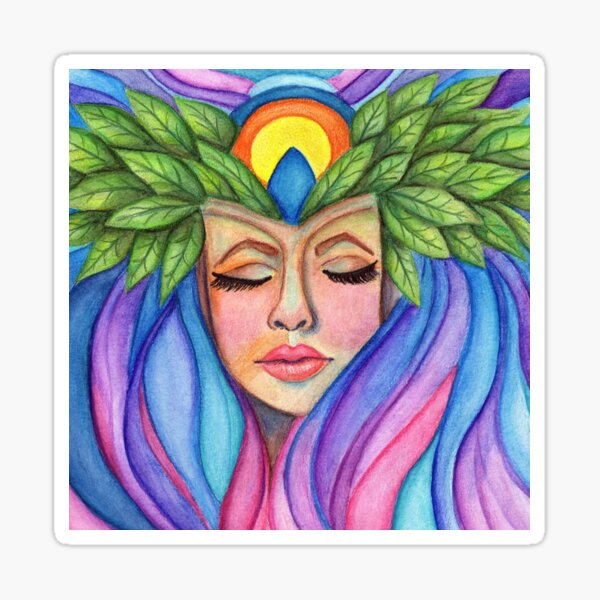 "Gaia" Sticker by ArtByDawnChavez | Redbubble