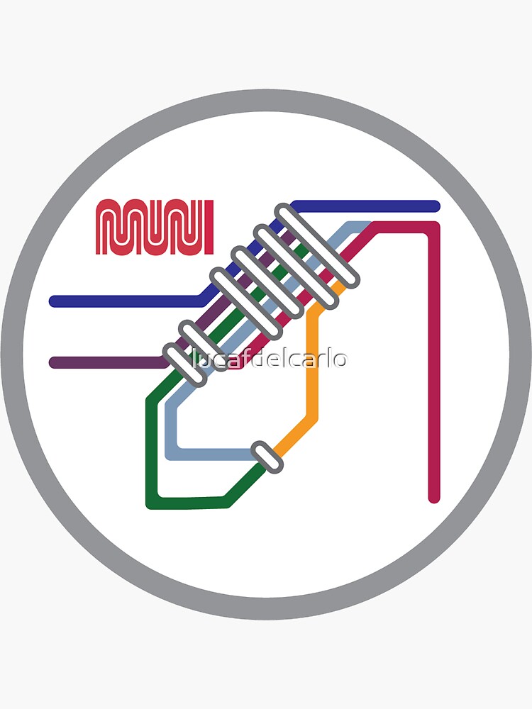 "MUNI Transit Map" Sticker for Sale by lucafdelcarlo | Redbubble
