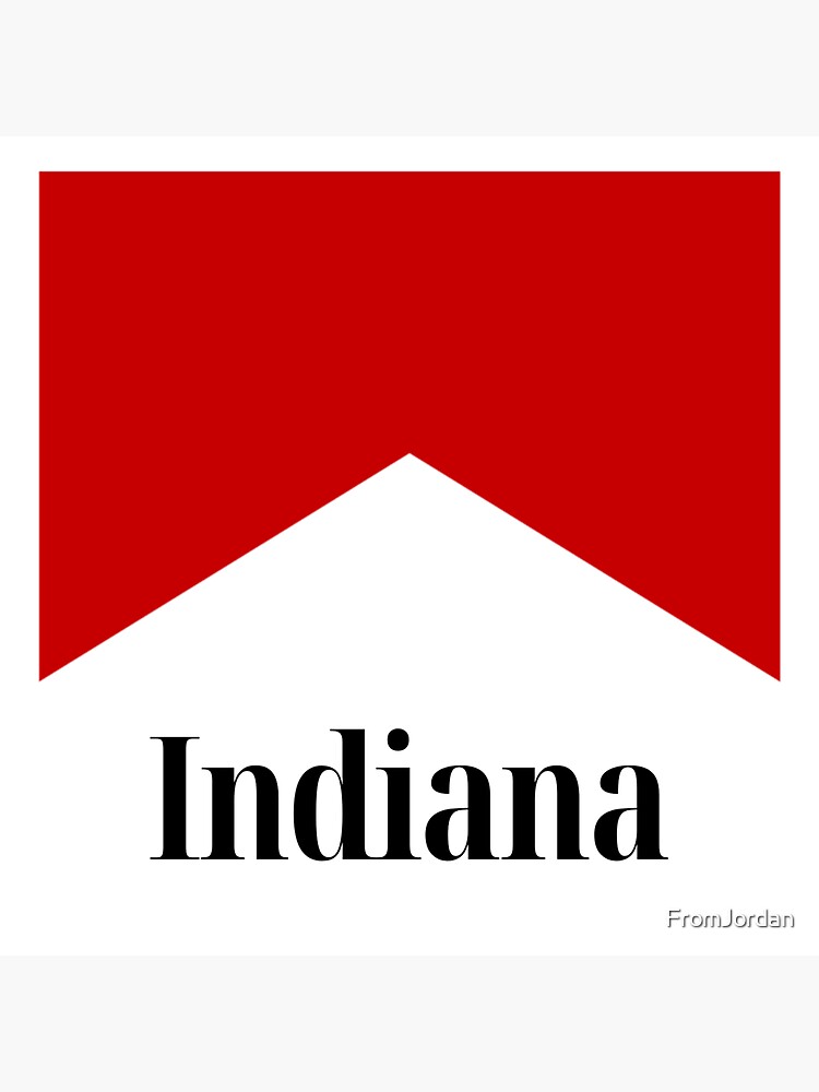 "Indiana Cigarette Box" Sticker by FromJordan | Redbubble