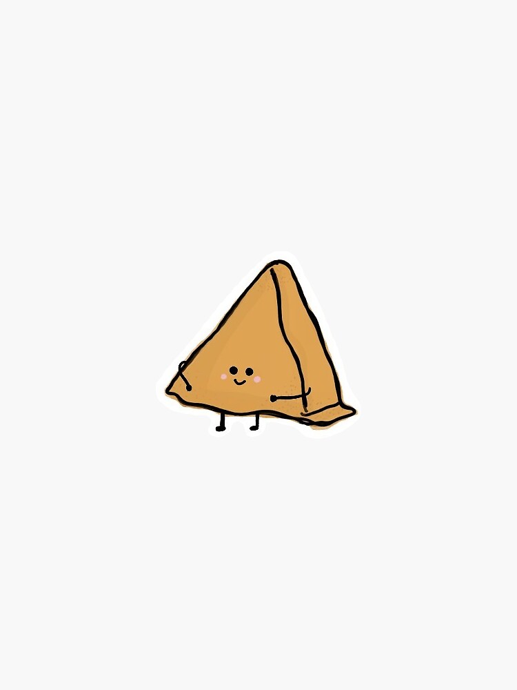 "Happy Samosa" Sticker by tkayanat | Redbubble