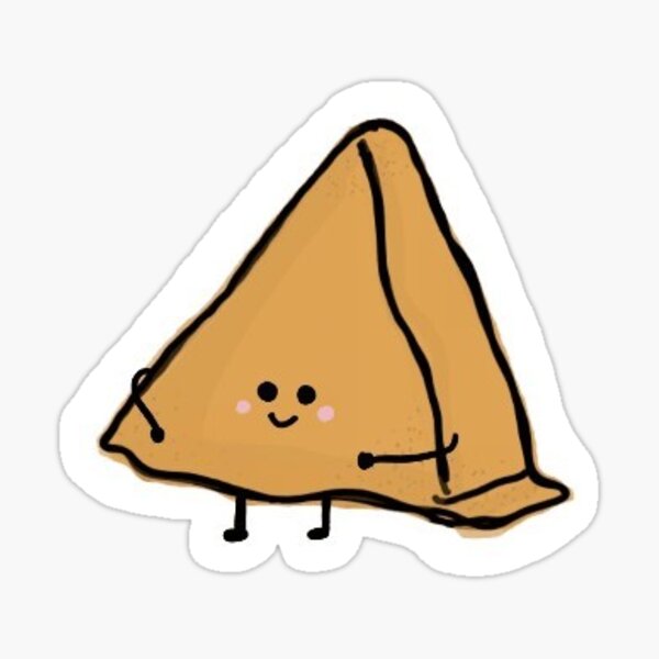 "Happy Samosa" Sticker by tkayanat | Redbubble