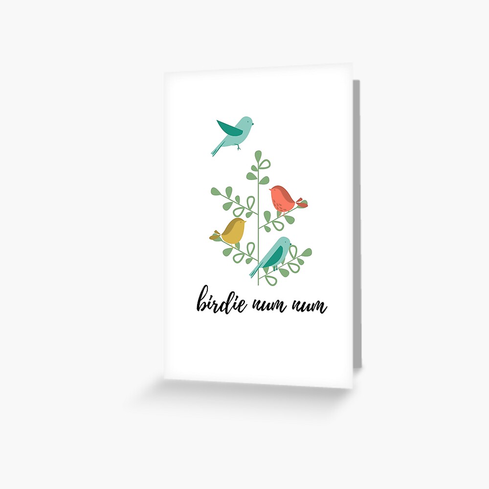 "birdie num num " Greeting Card by alaa-eddine | Redbubble