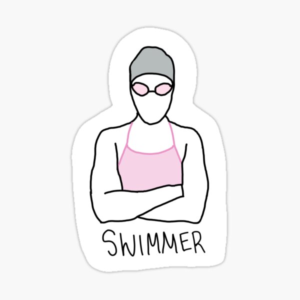 "Swimmer sticker " Sticker by Kirat19 | Redbubble