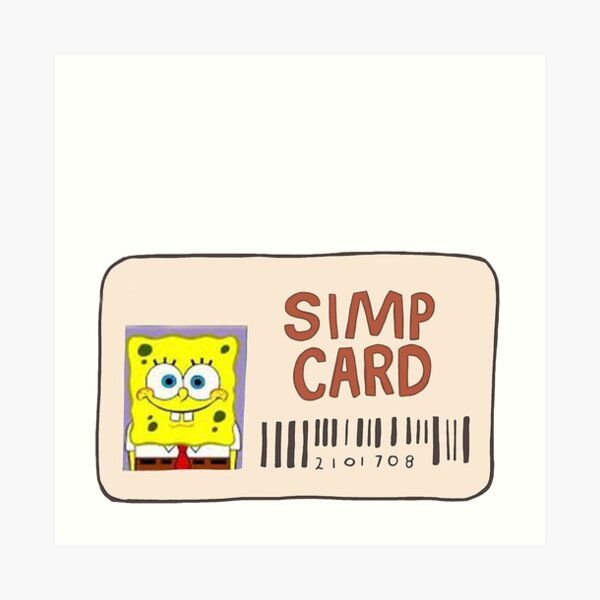 "spongebob simp card" Art Print for Sale by Plikrop | Redbubble