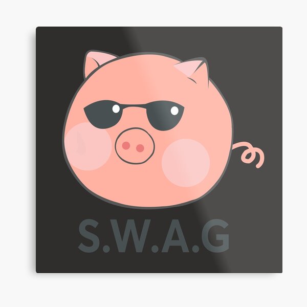Funny Pig Cool Metal Prints | Redbubble