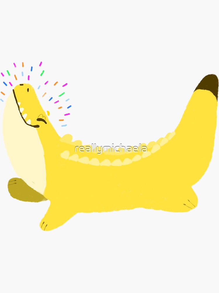 "bananagator" Sticker for Sale by reallymichaela | Redbubble