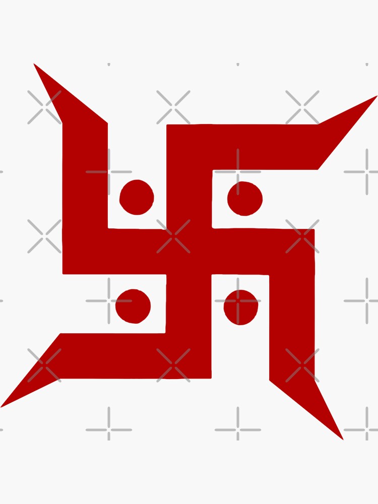 "Swastik red Indian spiritual sign" Sticker for Sale by bhavyaarts ...