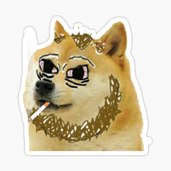 "Tired Doger" Sticker for Sale by dogepump | Redbubble