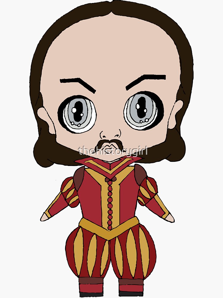 "William Shakespeare" Sticker by thehistorygirl | Redbubble