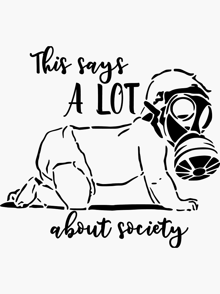 "Society Exposed!" Sticker by dinoglitter | Redbubble