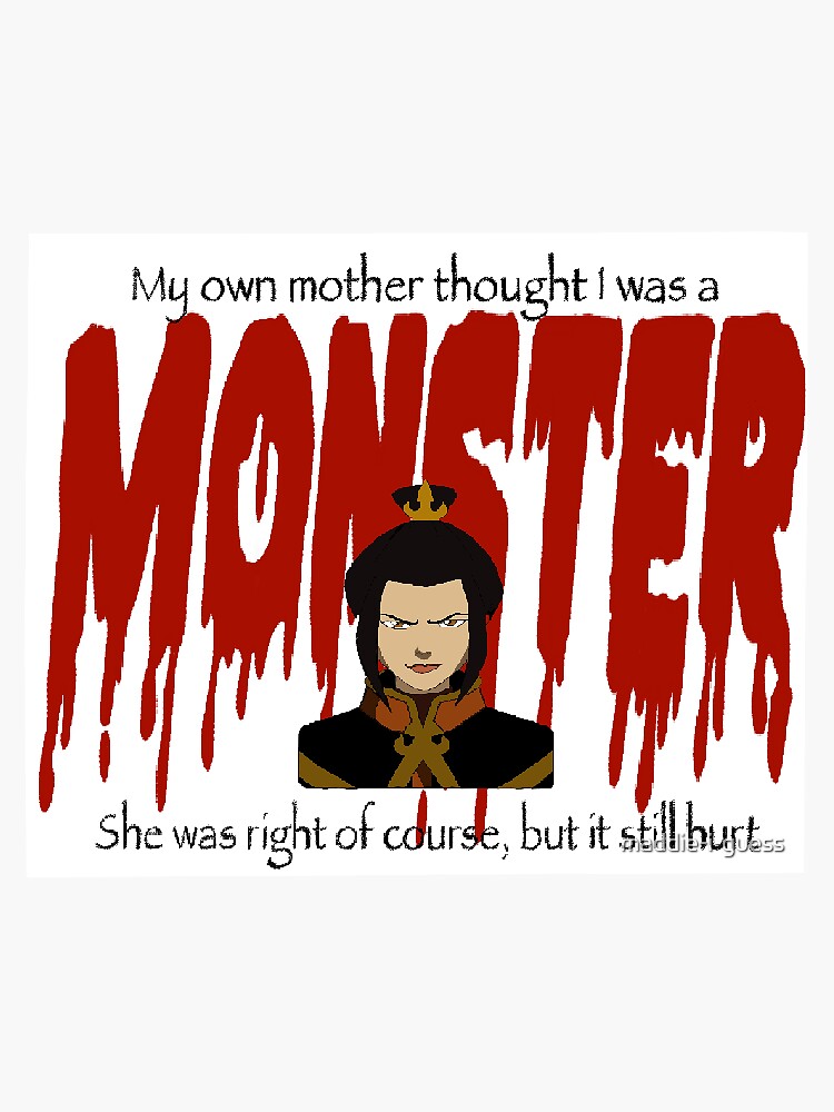 "Azula Monster " Sticker by maddie-i-guess | Redbubble
