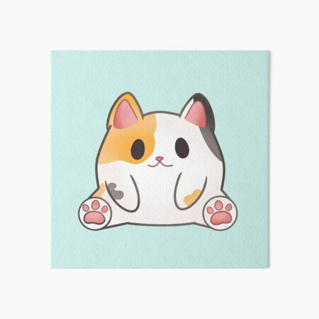 "Chibi Calico cat" Art Board Print for Sale by Scaredmushroom | Redbubble