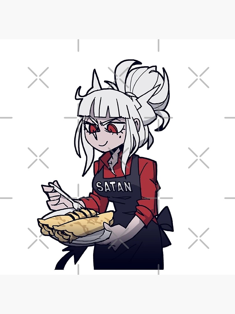 "Helltaker Lucifer eating pancakes" Photographic Print for Sale by ...