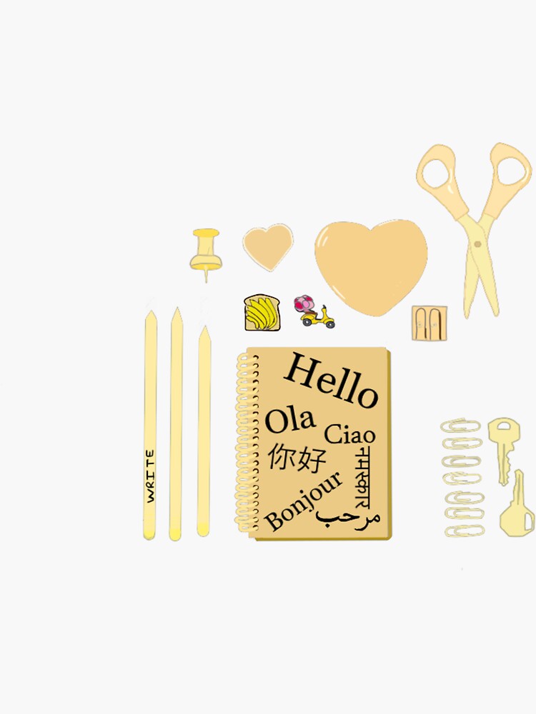 "Pastel yellow sticker pack" Sticker for Sale by LatifaDosSantos ...