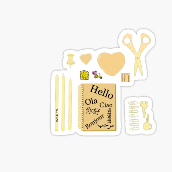 "Pastel yellow sticker pack" Sticker for Sale by LatifaDosSantos ...