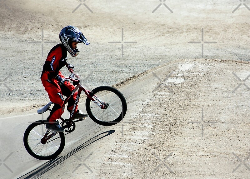 "BMX Competitive Young Rider " by Heather Friedman | Redbubble