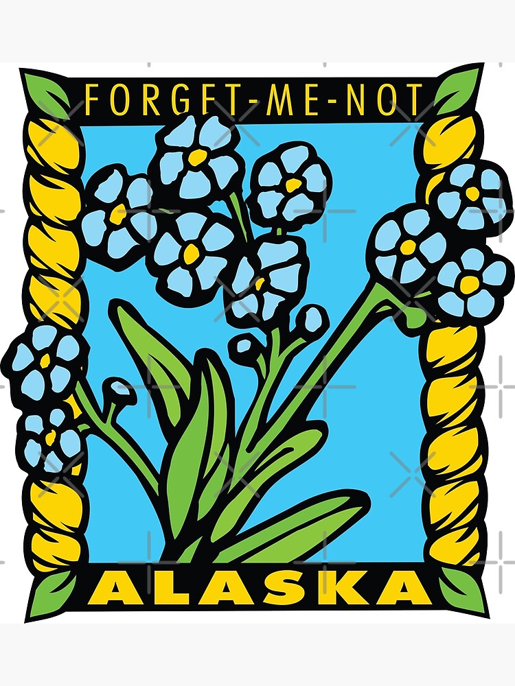 "Alaska State flower Forget me not" Poster for Sale by CosteO | Redbubble