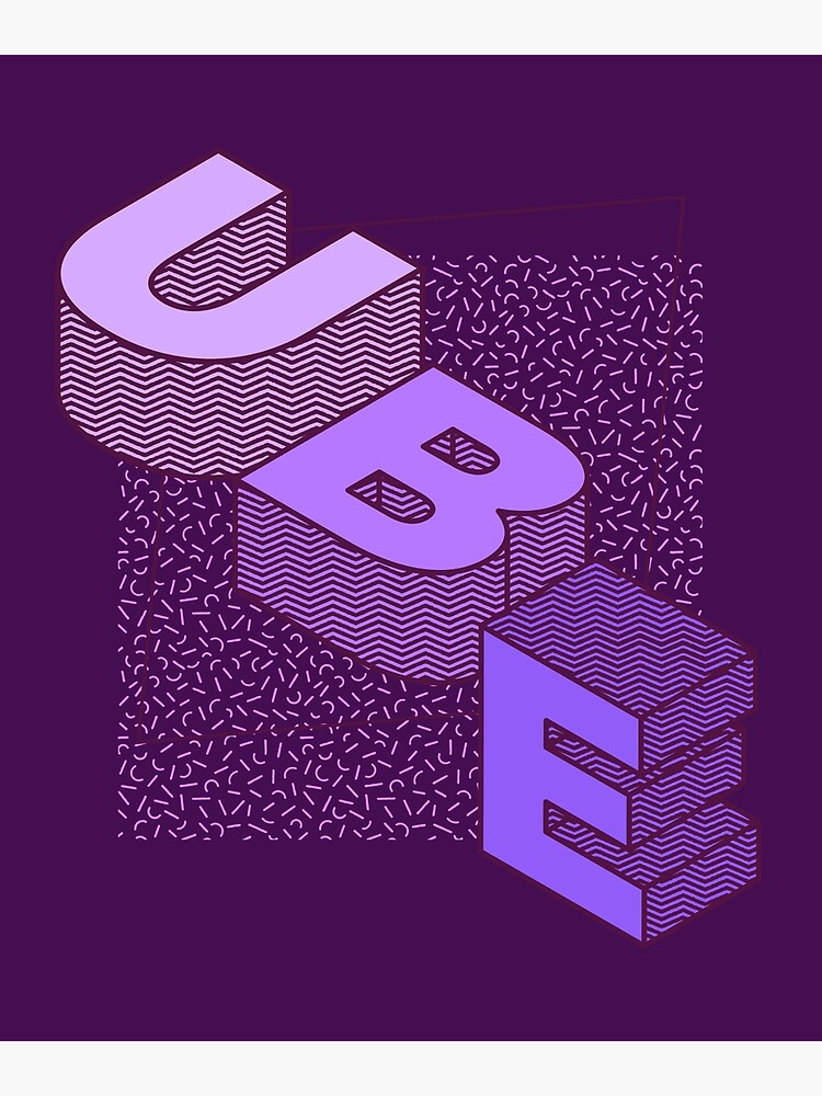 "Ube 3D Letters" Poster for Sale by aggar1 | Redbubble