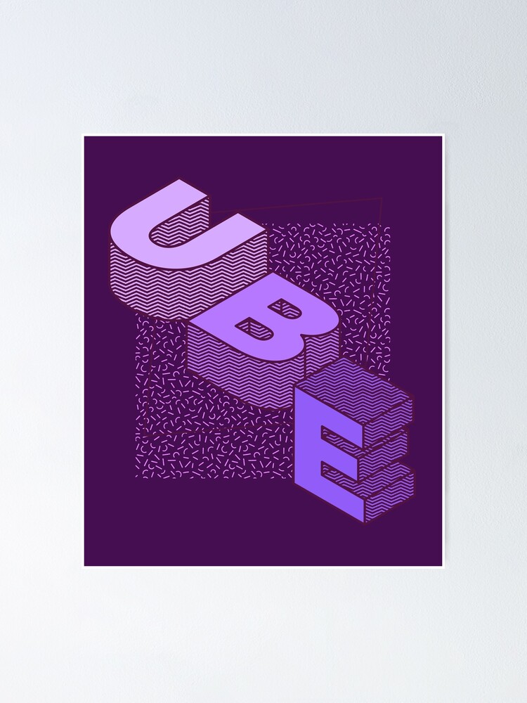 "Ube 3D Letters" Poster for Sale by aggar1 | Redbubble