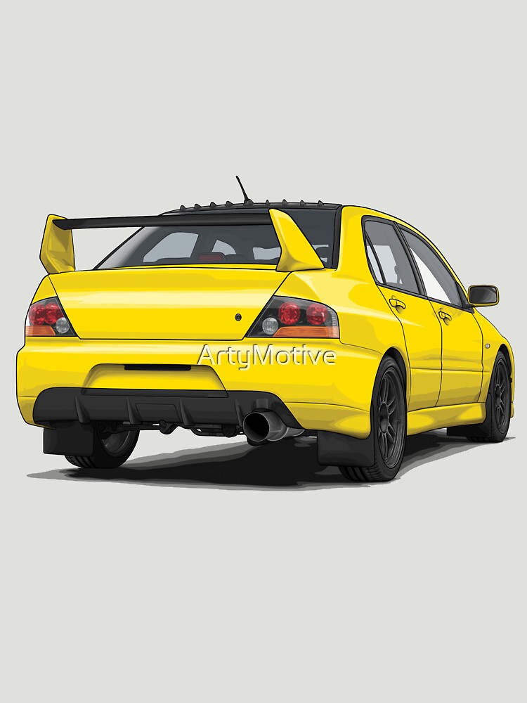" Evo 9 (Yellow)" Essential T-Shirt for Sale by ArtyMotive | Redbubble