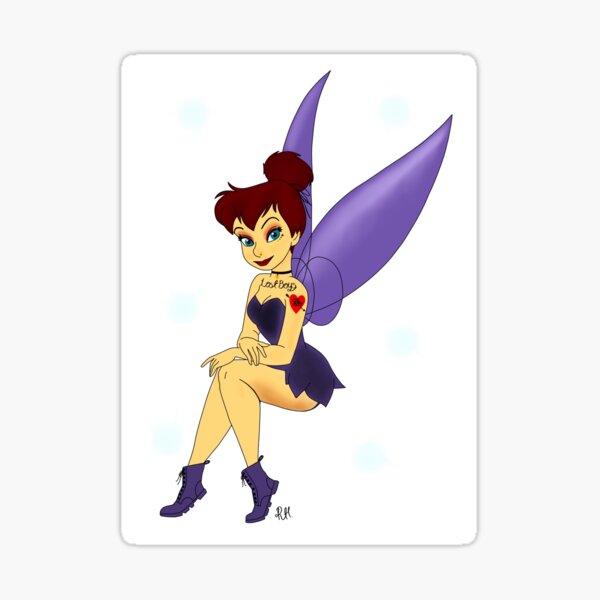 "Rock Tinkerbell" Sticker by MagickArts | Redbubble