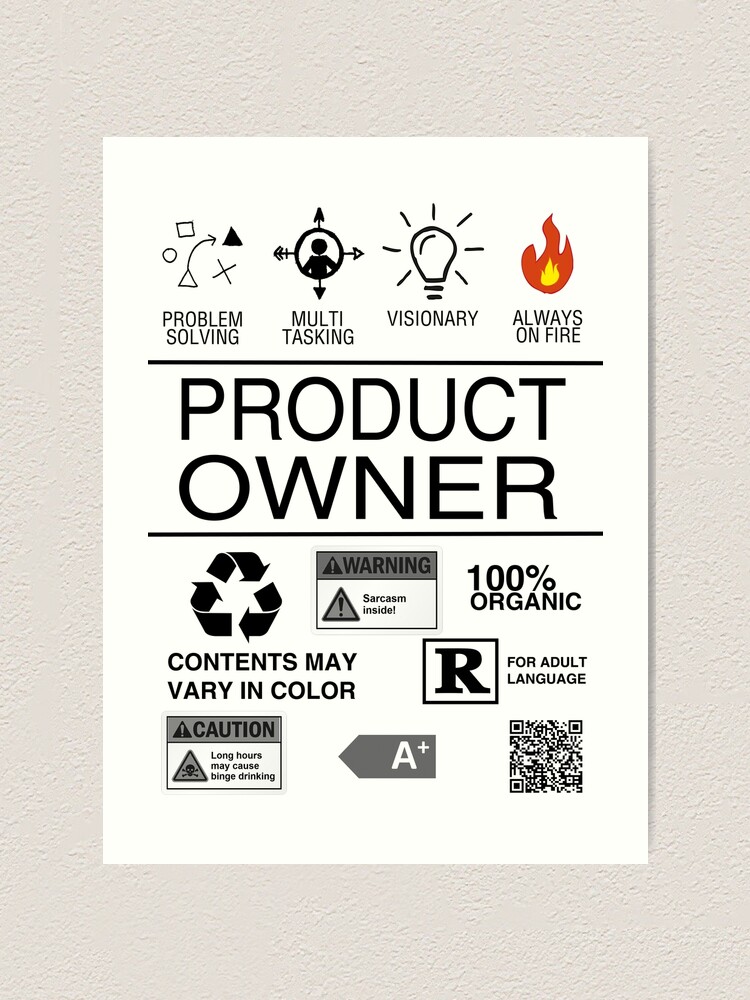 "Product Owner" Art Print by mrf2thed | Redbubble