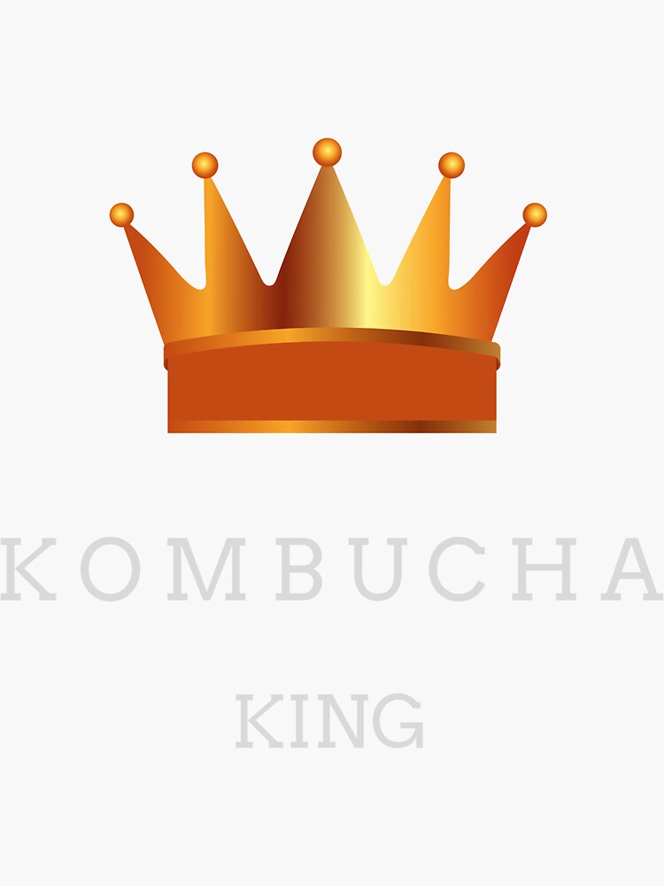 "Kombucha King" Sticker for Sale by Spynx1 | Redbubble