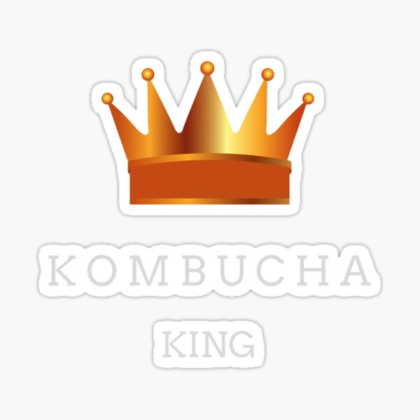 "Kombucha King" Sticker for Sale by Spynx1 | Redbubble