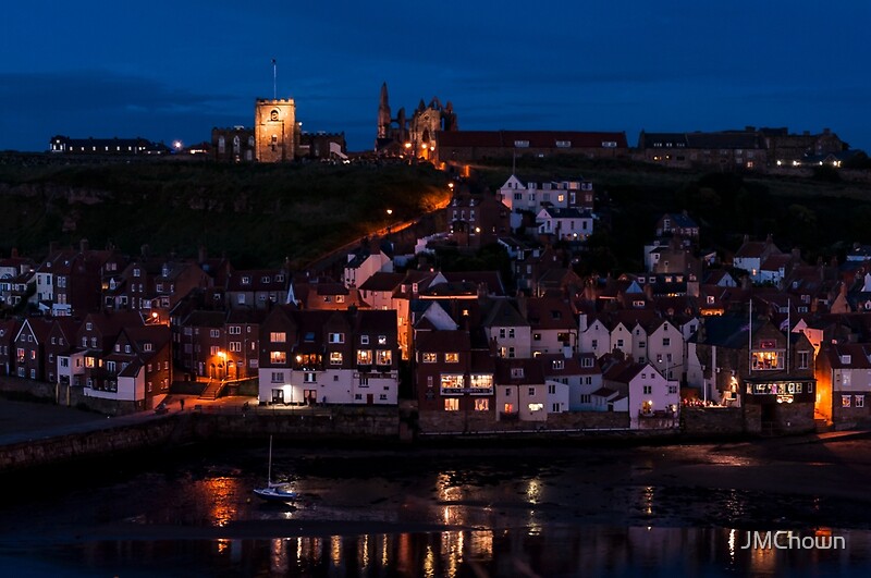 "Whitby at Night" by JMChown | Redbubble