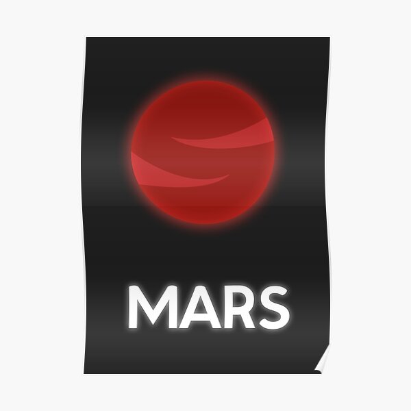 "Mars - The Red Planet" Poster by emma95 | Redbubble