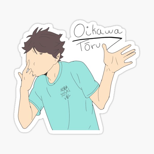 "Oikawa Tōru" Sticker for Sale by Ketchup-The-Dog | Redbubble