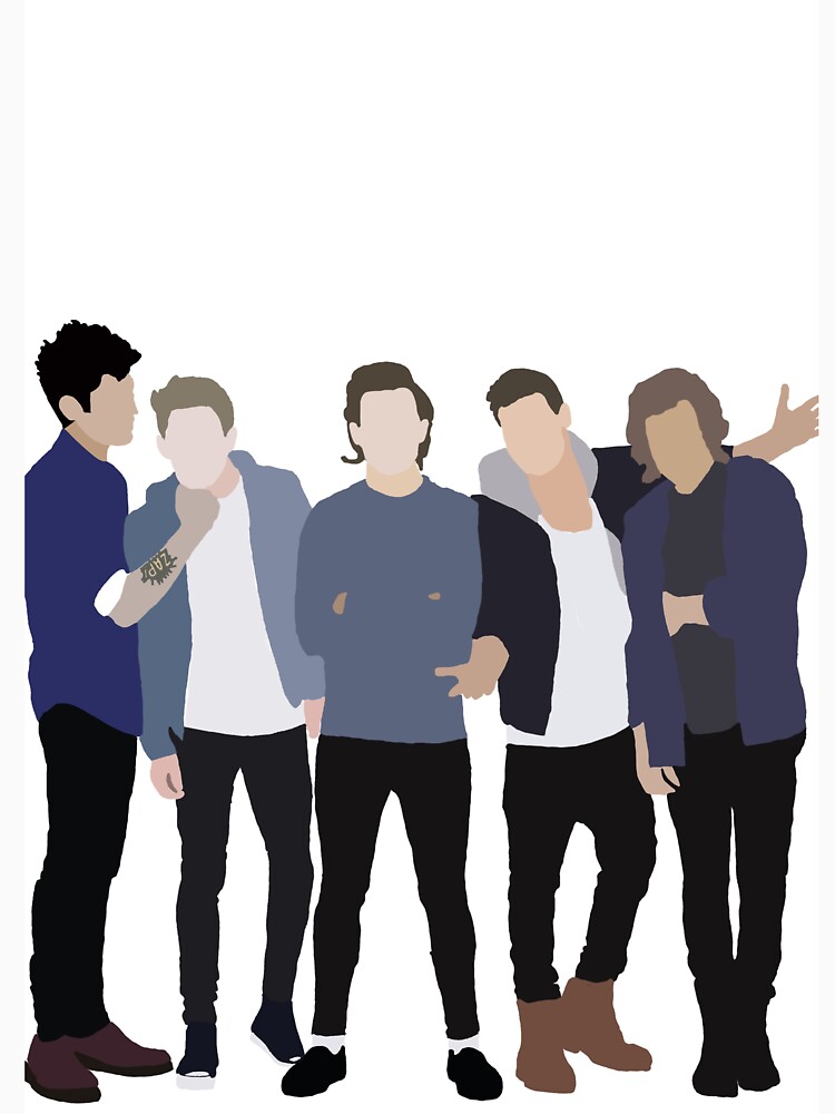 "One Direction Outline Digital Art" T-shirt by jessmcmillan3 | Redbubble