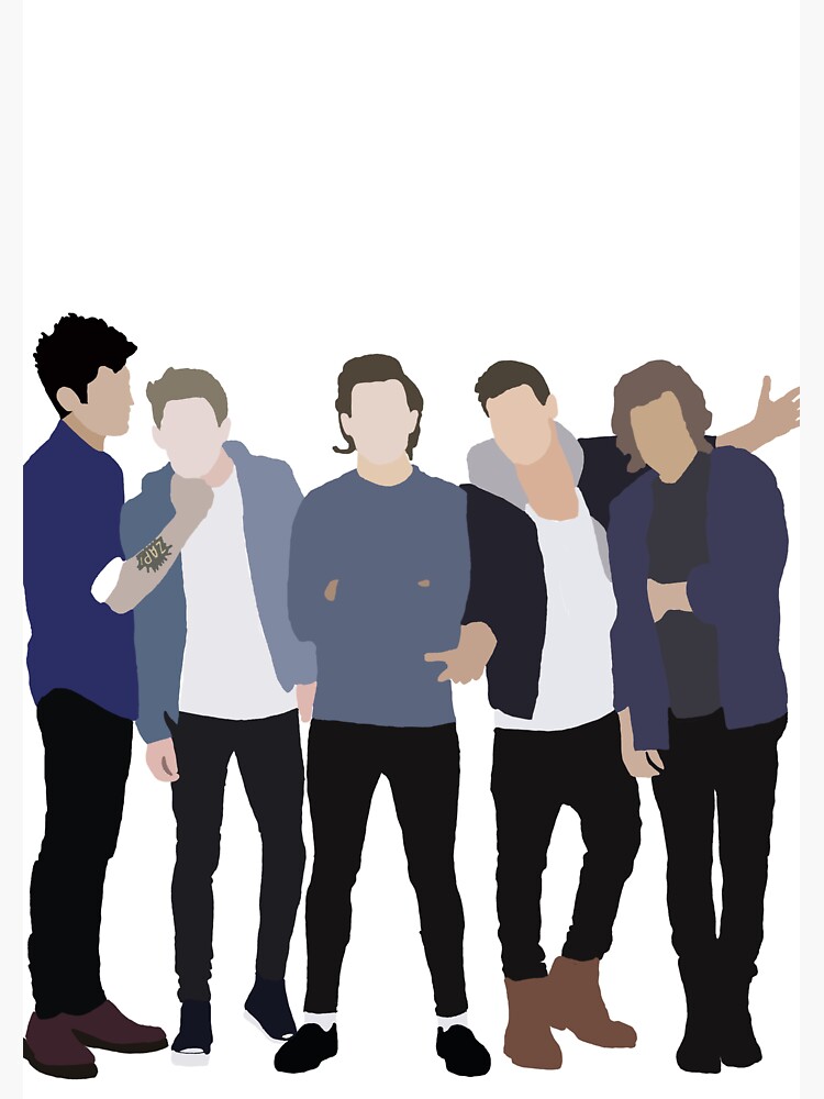 "One Direction Outline Digital Art" Sticker for Sale by jessmcmillan3 ...
