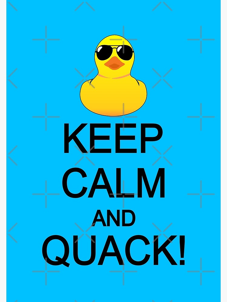 Lámina fotográfica «Mantener la calma y graznar pato de goma pegatina ...