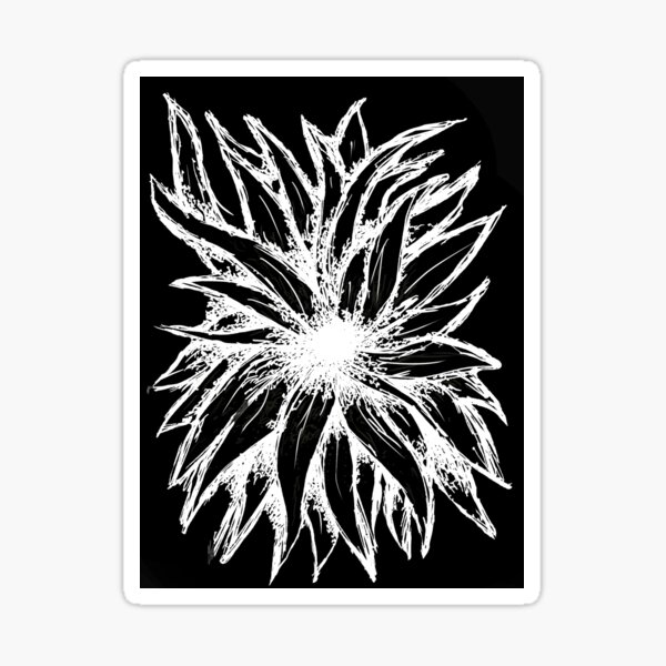 "Monochrome flower" Sticker for Sale by zentangle42 | Redbubble