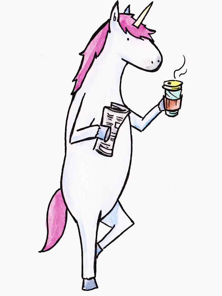 "Unicorn Break" Sticker for Sale by dukebannon | Redbubble