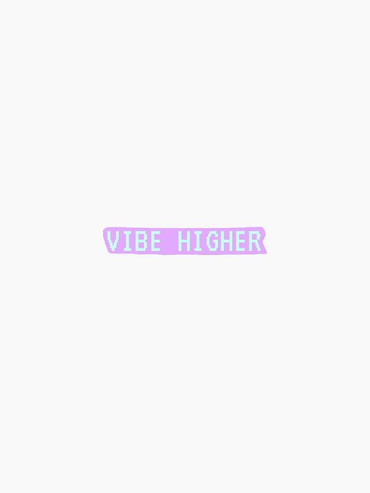 "vibe higher mint green and lilac sticker" Sticker by mymessyart ...