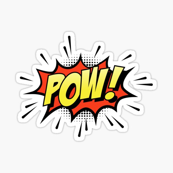 Comic Pow Stickers | Redbubble