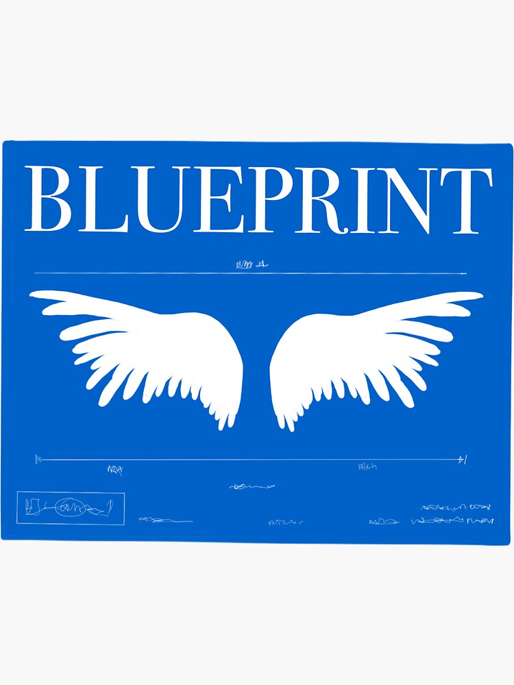 "Blueprint" Sticker for Sale by starrymoonlight | Redbubble
