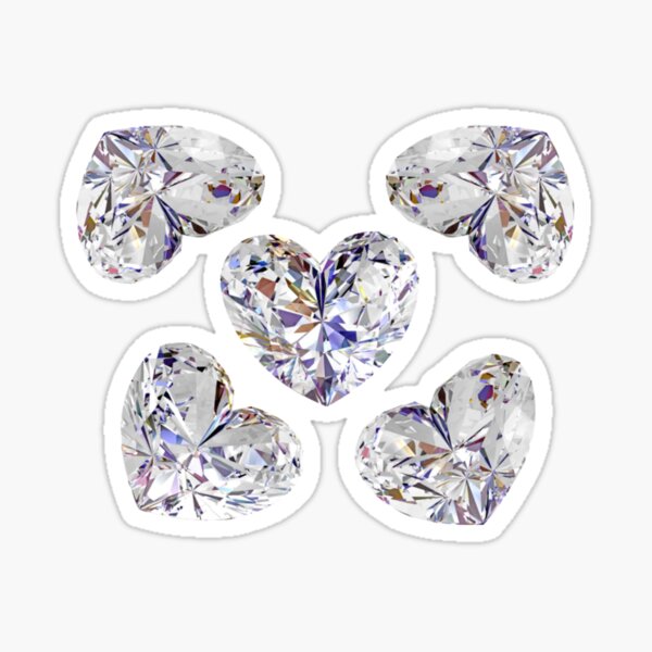 "heart diamonds" Sticker by marianasmit | Redbubble