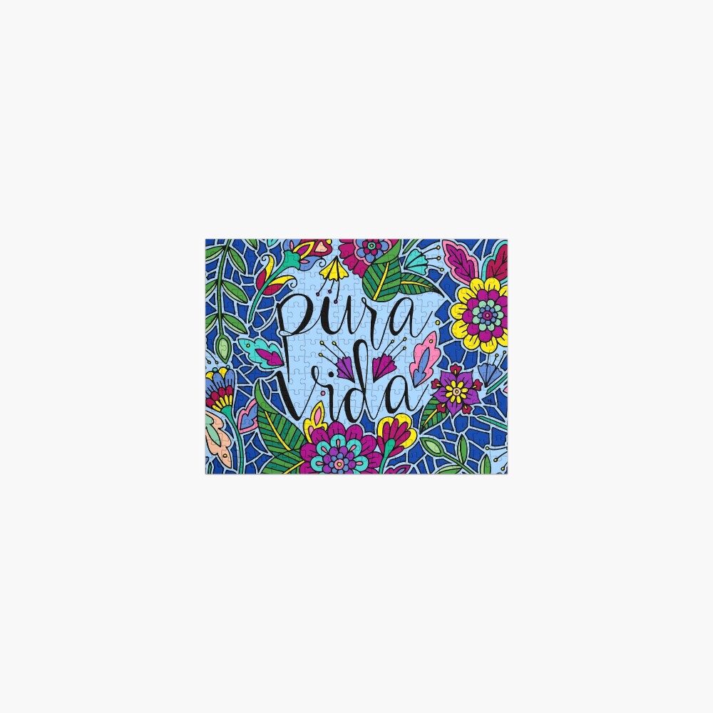 "Pura Vida || Costa Rica || Lettering || Quote" Jigsaw Puzzle for Sale ...
