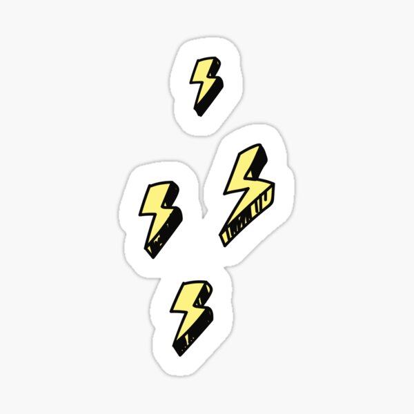 "lightning " Sticker for Sale by peachesxx | Redbubble