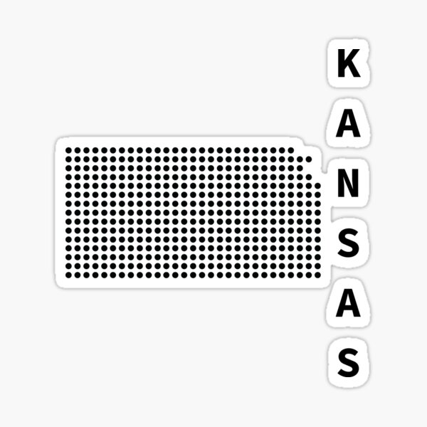 "KANSAS DOT SILHOUETTE" Sticker for Sale by Mxdesign888 | Redbubble