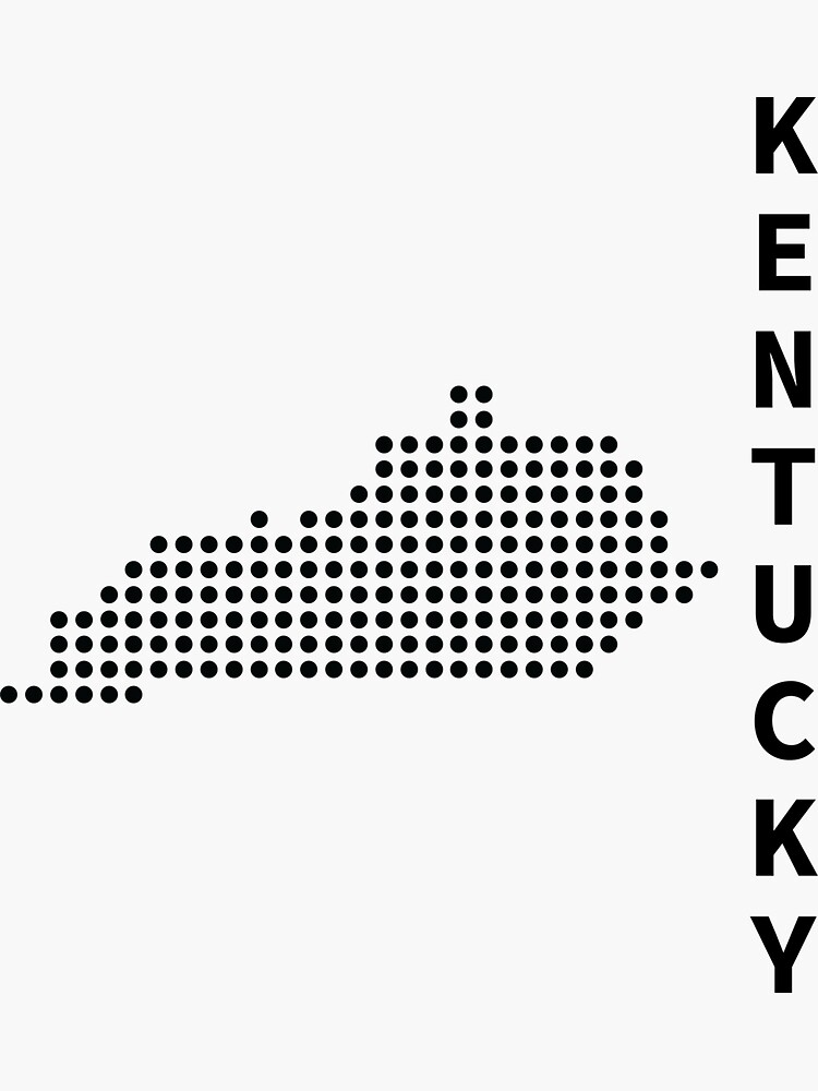 "KENTUCKY DOT SILHOUETTE" Sticker for Sale by Mxdesign888 | Redbubble