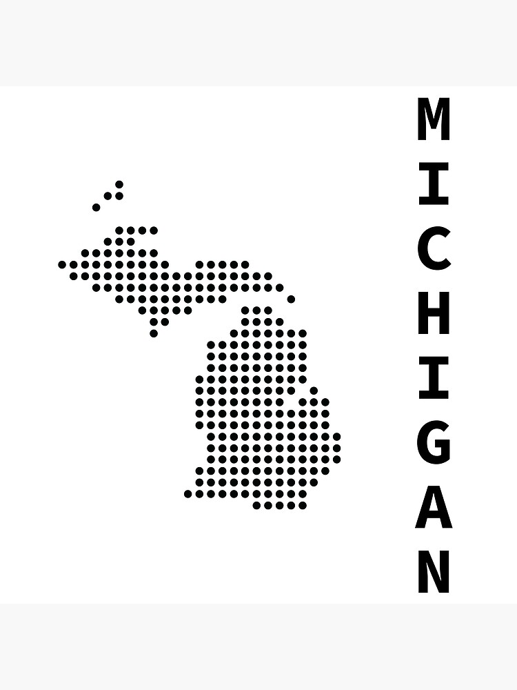 "MICHIGAN DOT SILHOUETTE" Poster by Mxdesign888 | Redbubble