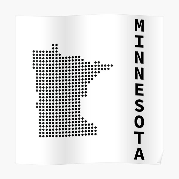 "MINNESOTA DOT SILHOUETTE" Poster by Mxdesign888 | Redbubble