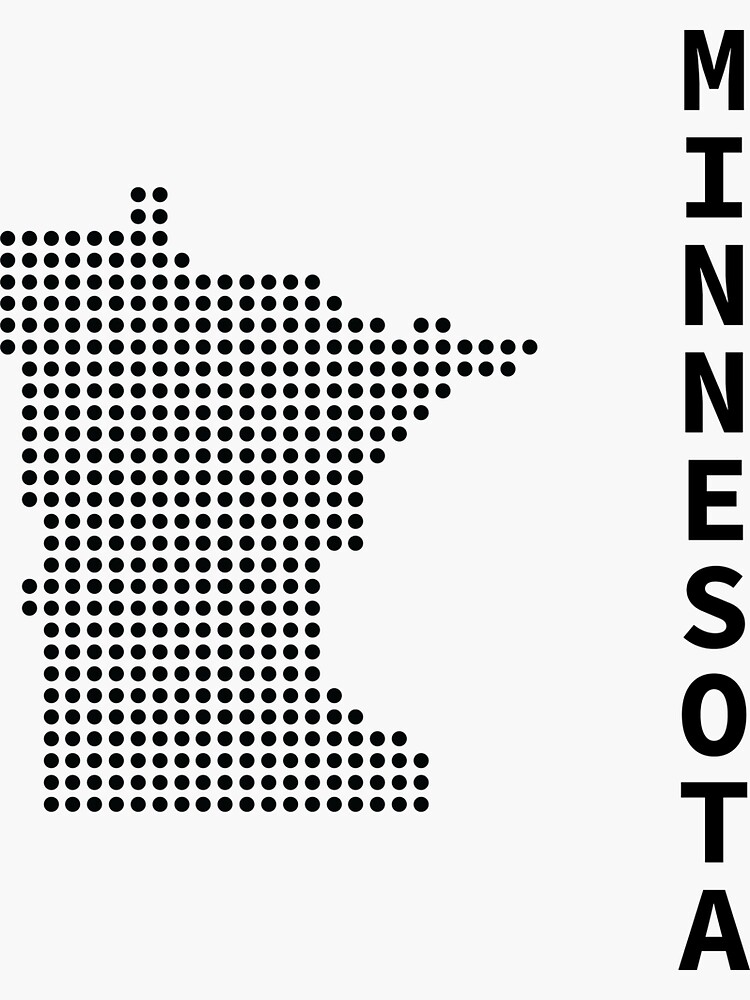 "MINNESOTA DOT SILHOUETTE" Sticker by Mxdesign888 | Redbubble